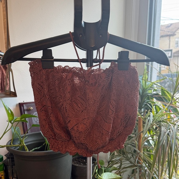 H&M | Tops | Hm Lace Halter Tube Top In Rust | Poshmark